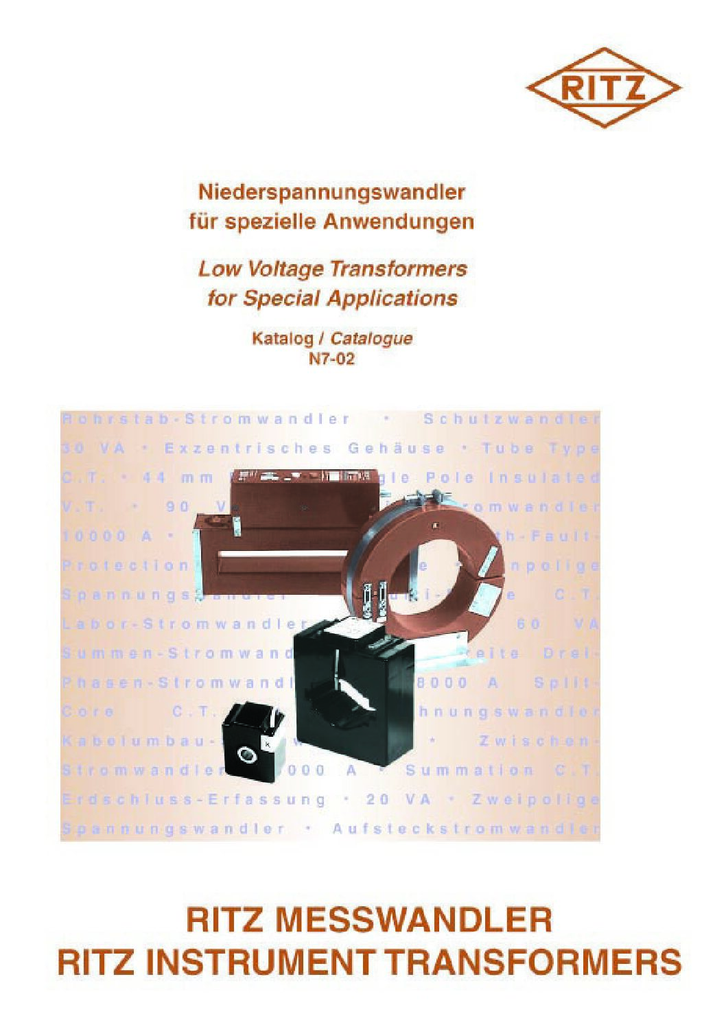 RITZ Low Voltage Transformers for Special Applications – Electrisium ...